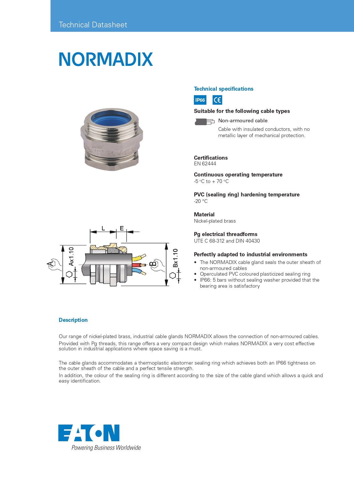 Capri ISOCAP & NORMADIX - Metallic industrial cable glands • GHITECH